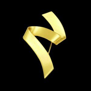 Monet | Jewelry | Monet Brushed Matte Gold Z Pin | Poshmark